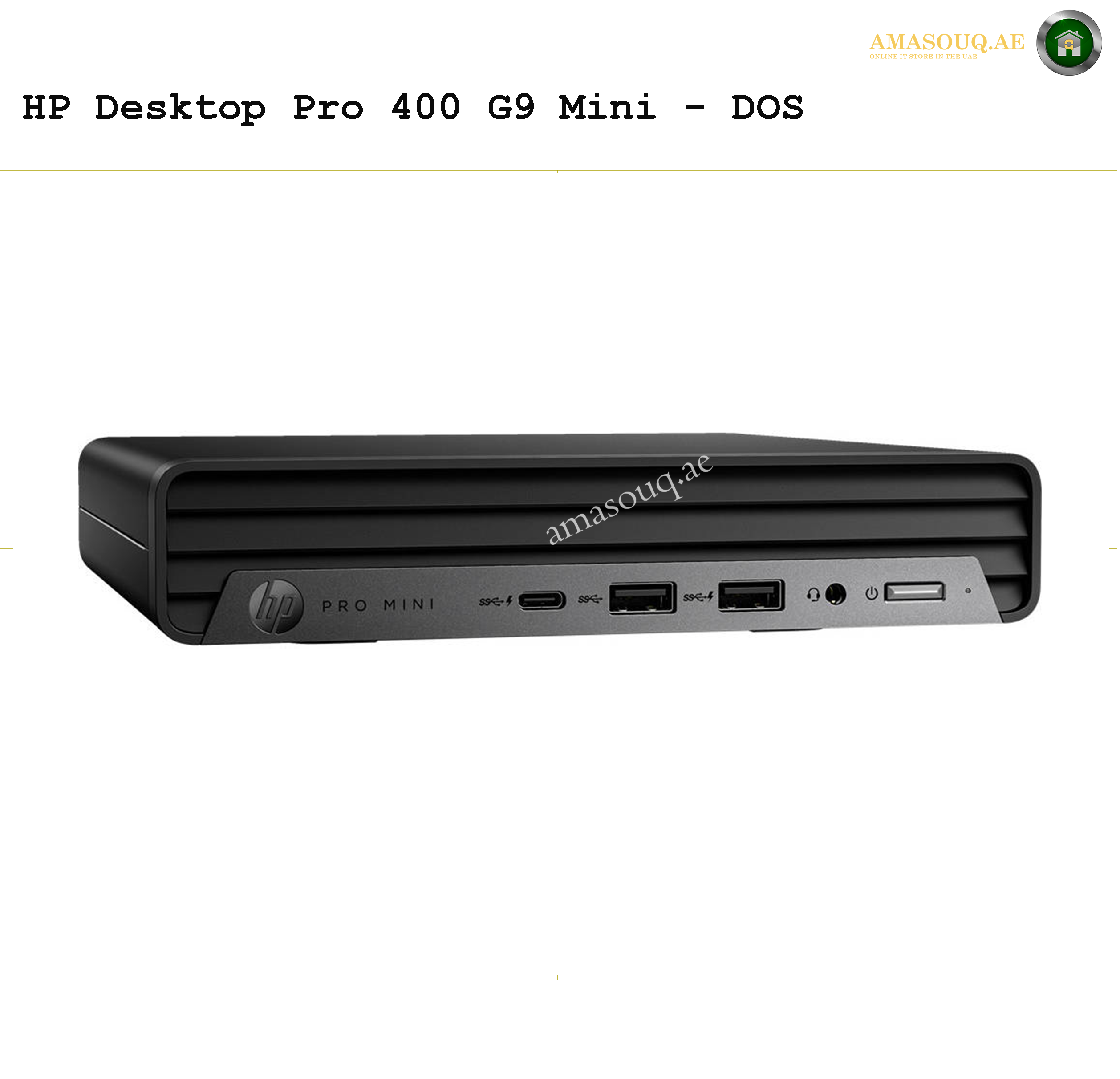 BUY HP Pro 400 G9 Mini - DOS – Compact Business PC | UAE AMASOUQ.AE ...