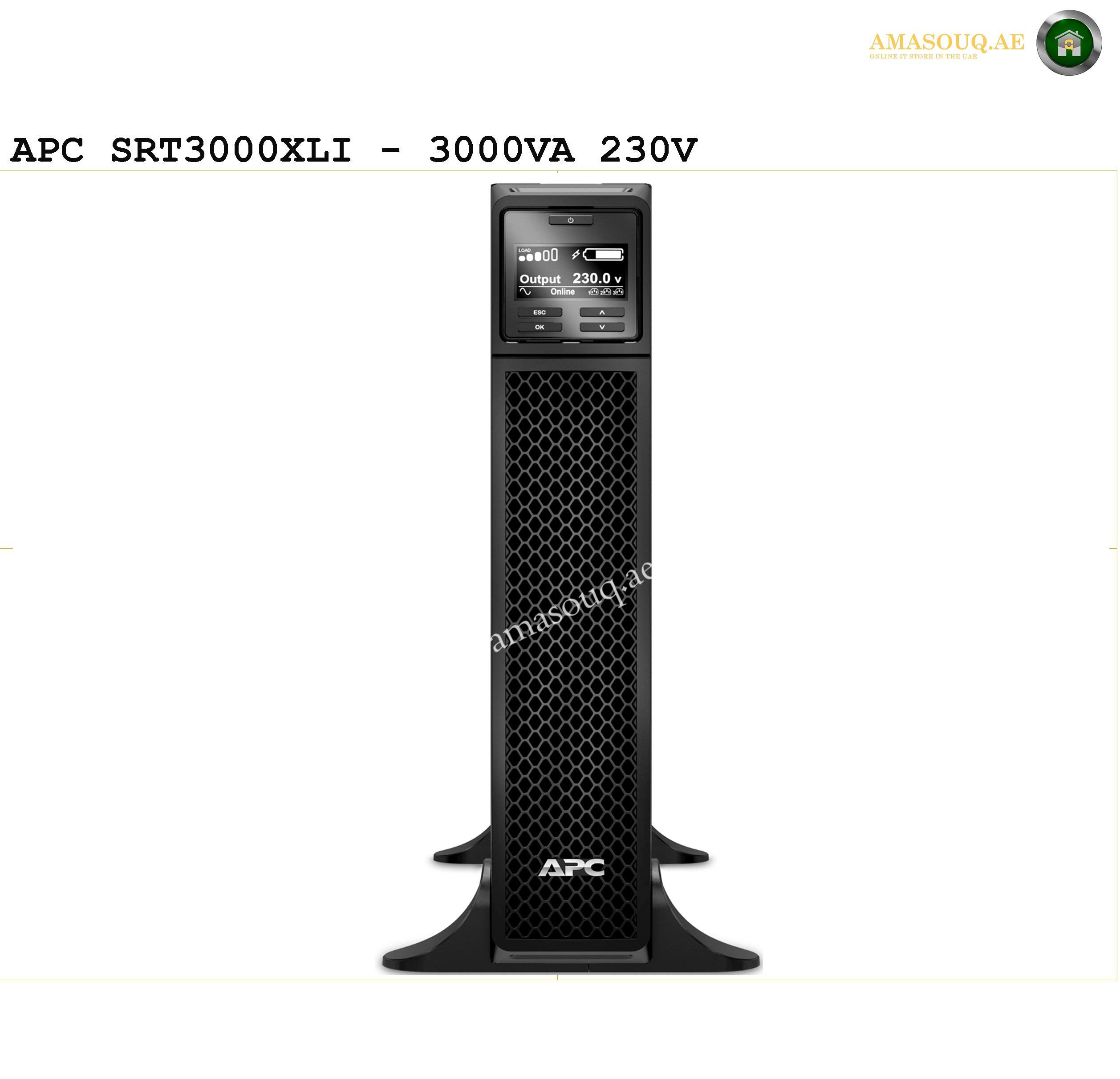 APC SRT3000XLI - 3000VA / 230V - Buy Online - amasouq.ae – YOUR ONLINE ...