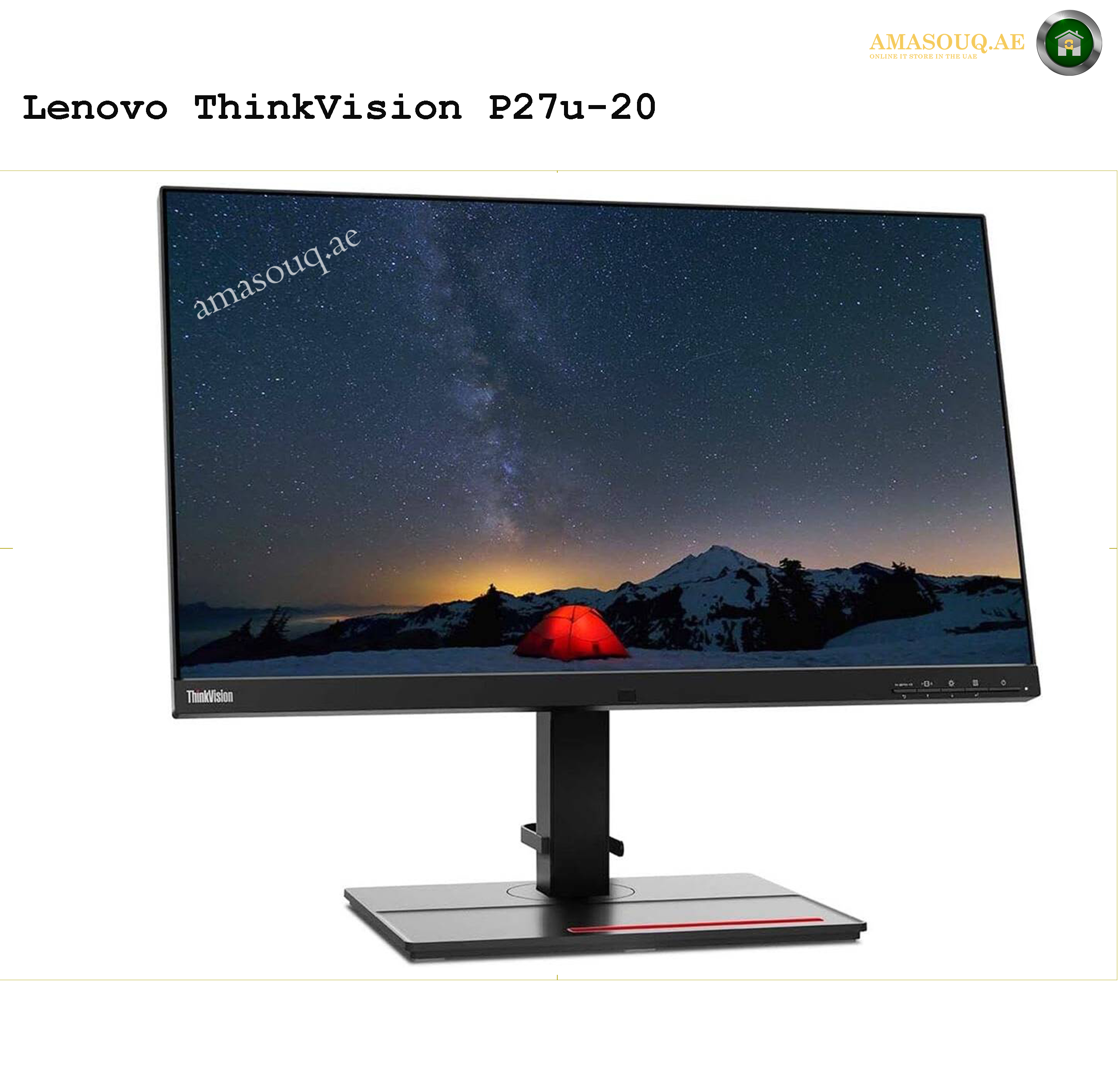 BUY Lenovo ThinkVision P27u-20 27" Monitor Online at Best Price | UAE ...