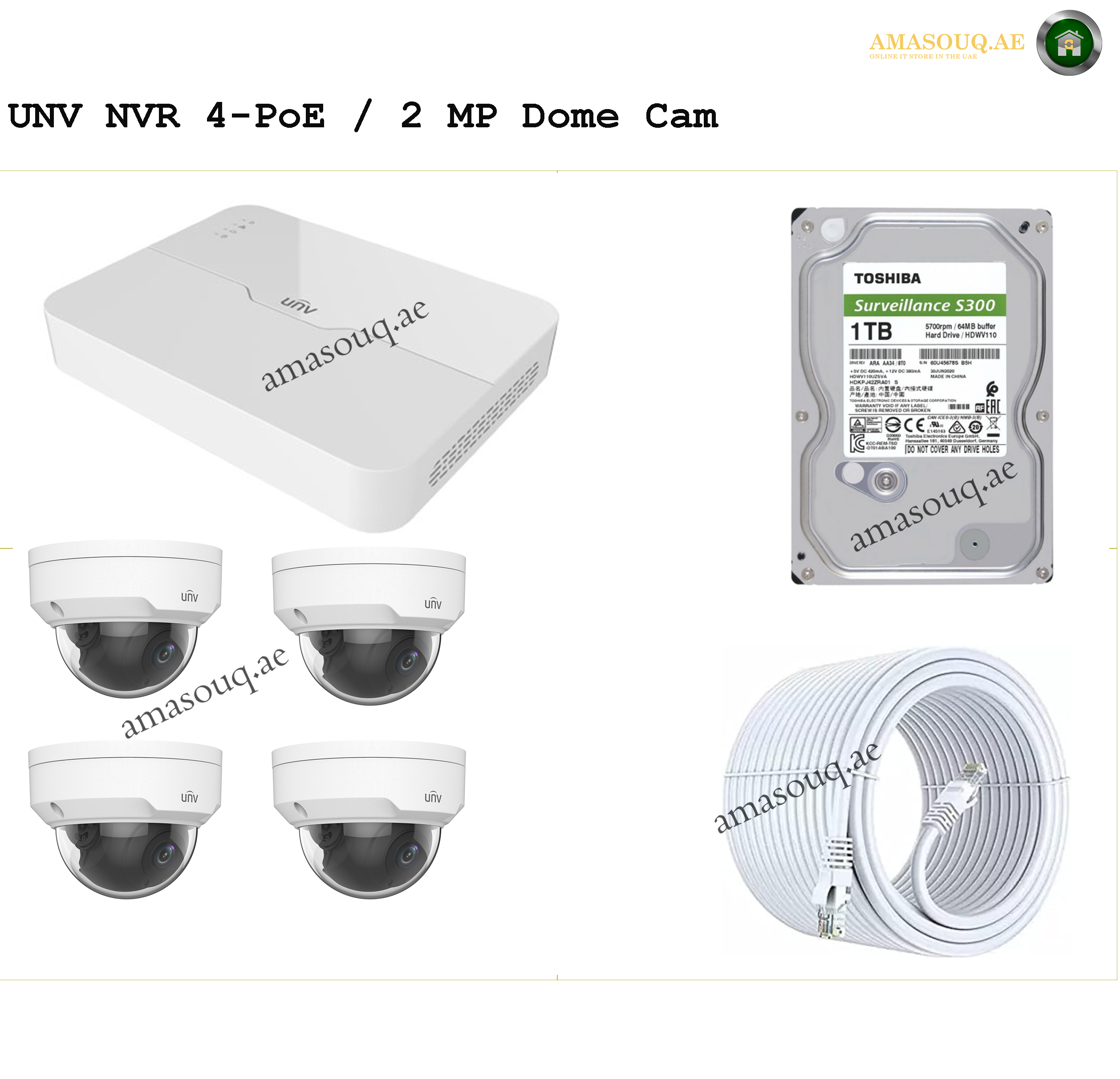 UNV - NVR 4 PoE - 4 Dome CAM – YOUR ONLINE TECH STORE
