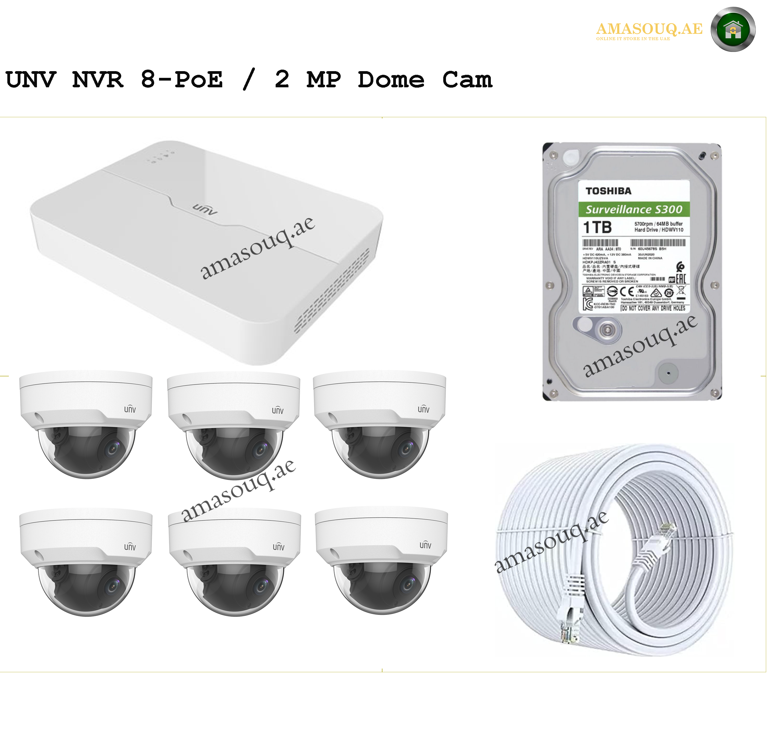 UNV - NVR 8 PoE - 6 Dome CAM – YOUR ONLINE TECH STORE