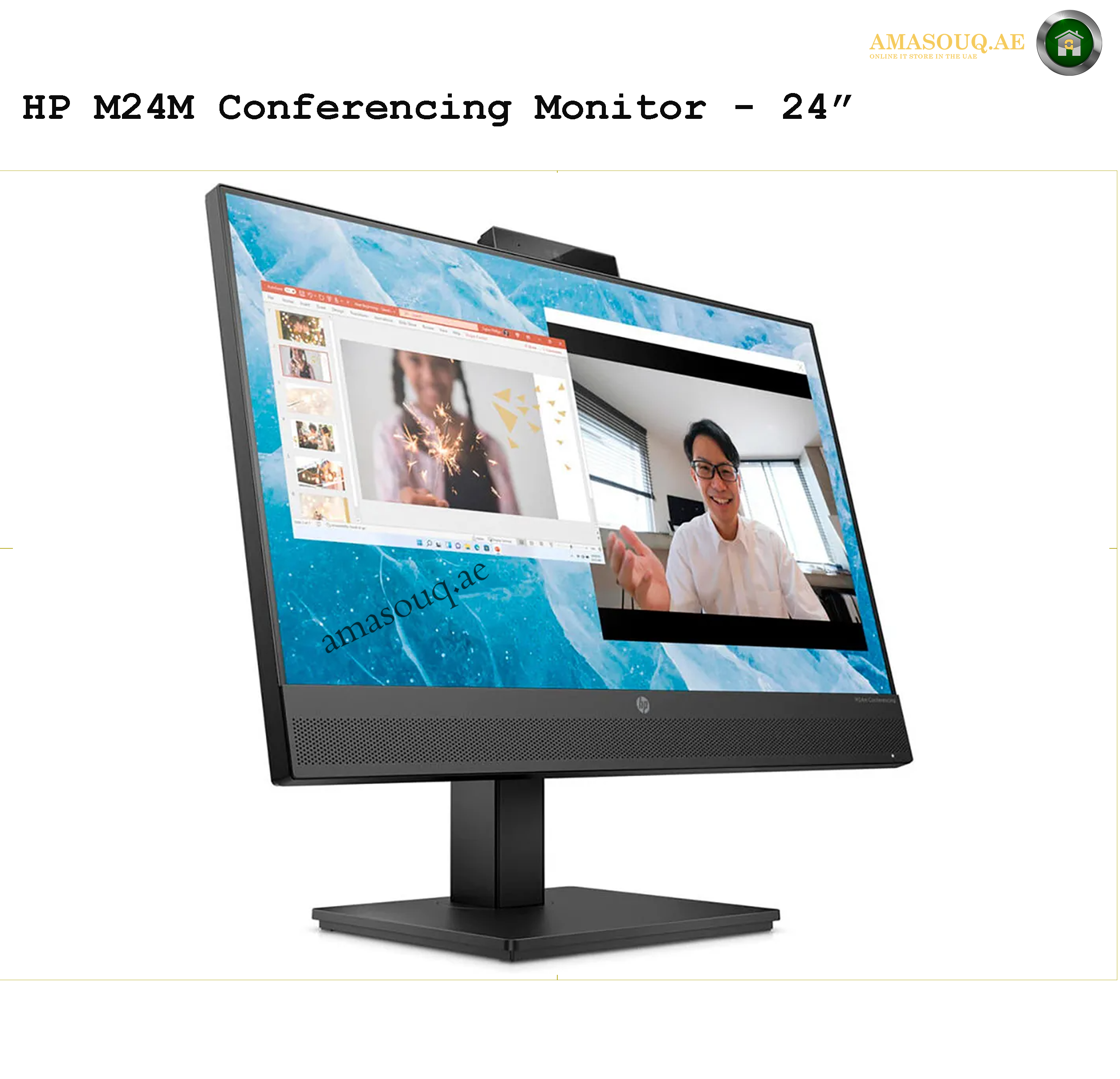 BUY HP Monitor - M24m Conferencing - 23.8" | Full HD | UAE AMASOUQ.AE ...